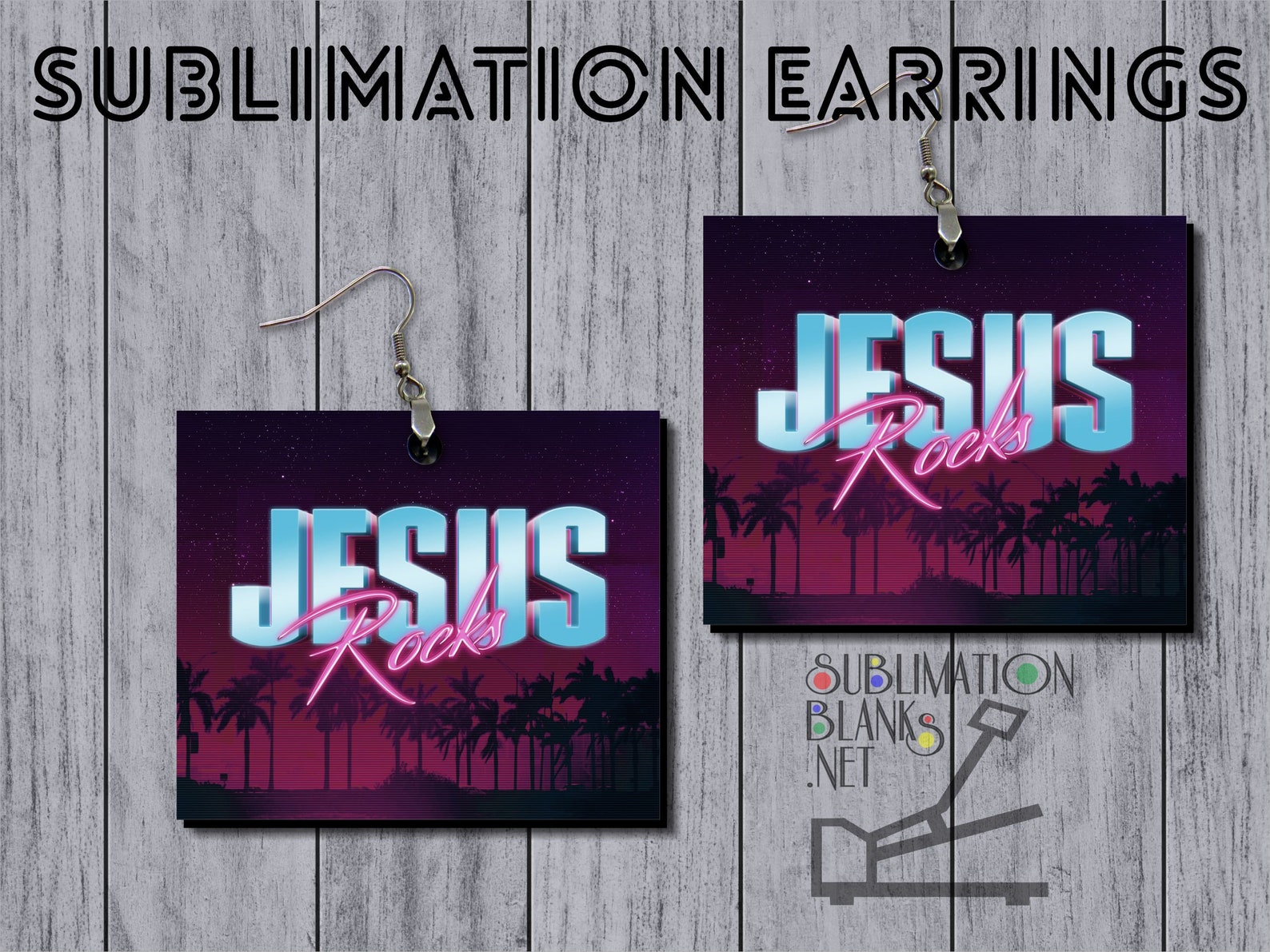 JESUS ROCKS Png 80's Png Christian Png Sublimation Designs Download ...