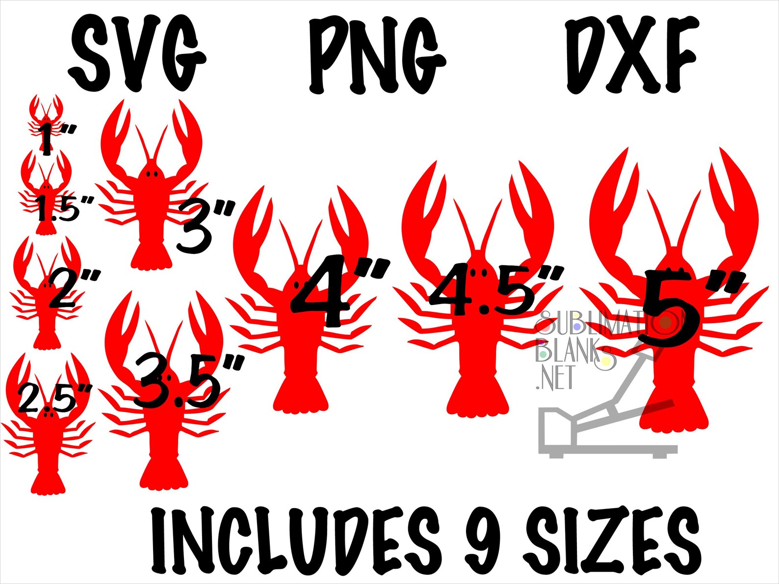 CRAWFISH SVG Crawfish Png Dxf Cajun Clipart Sublimation - Etsy