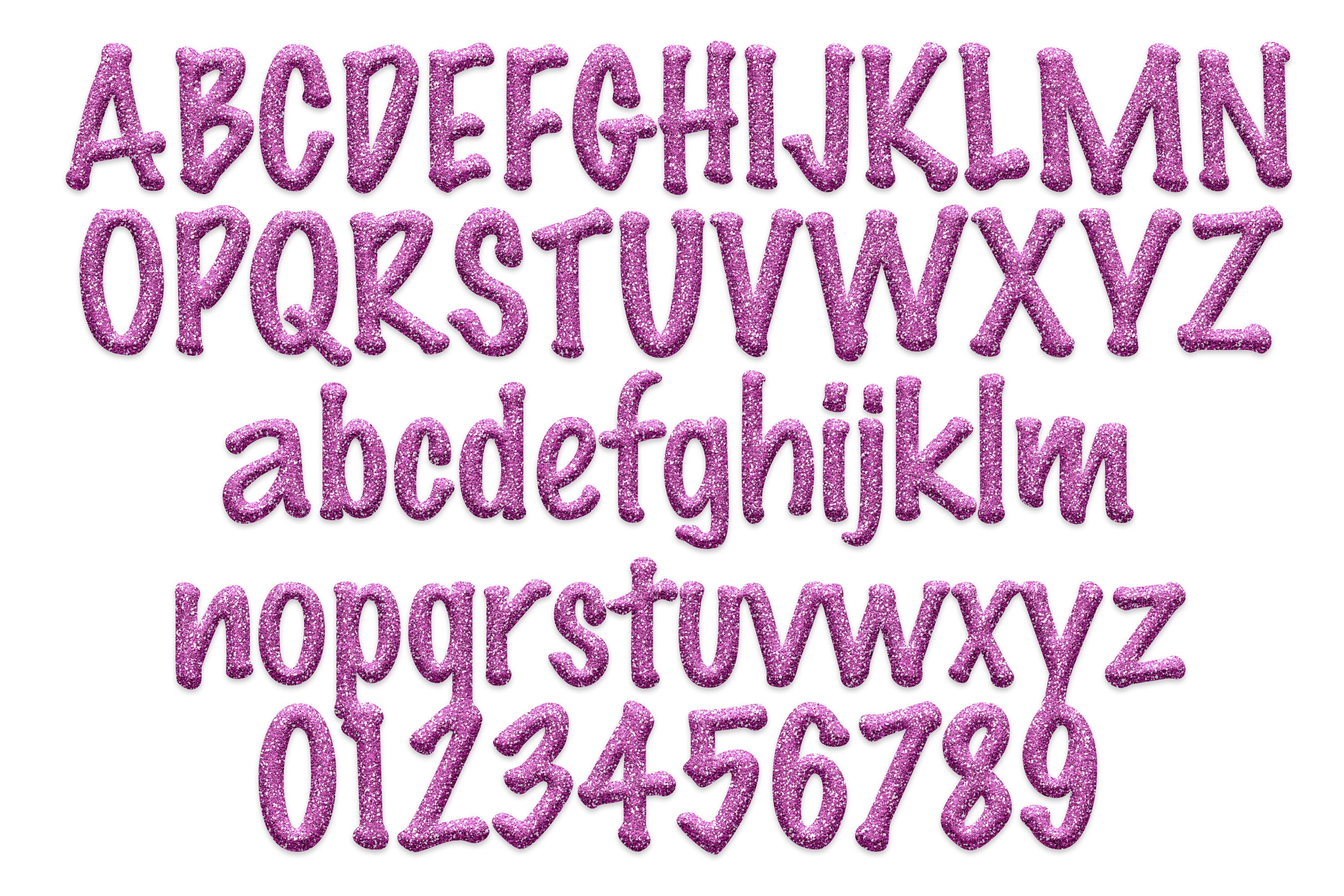 HOT PINK GLITTER Png Font Png Sublimation Designs Downloads | Etsy