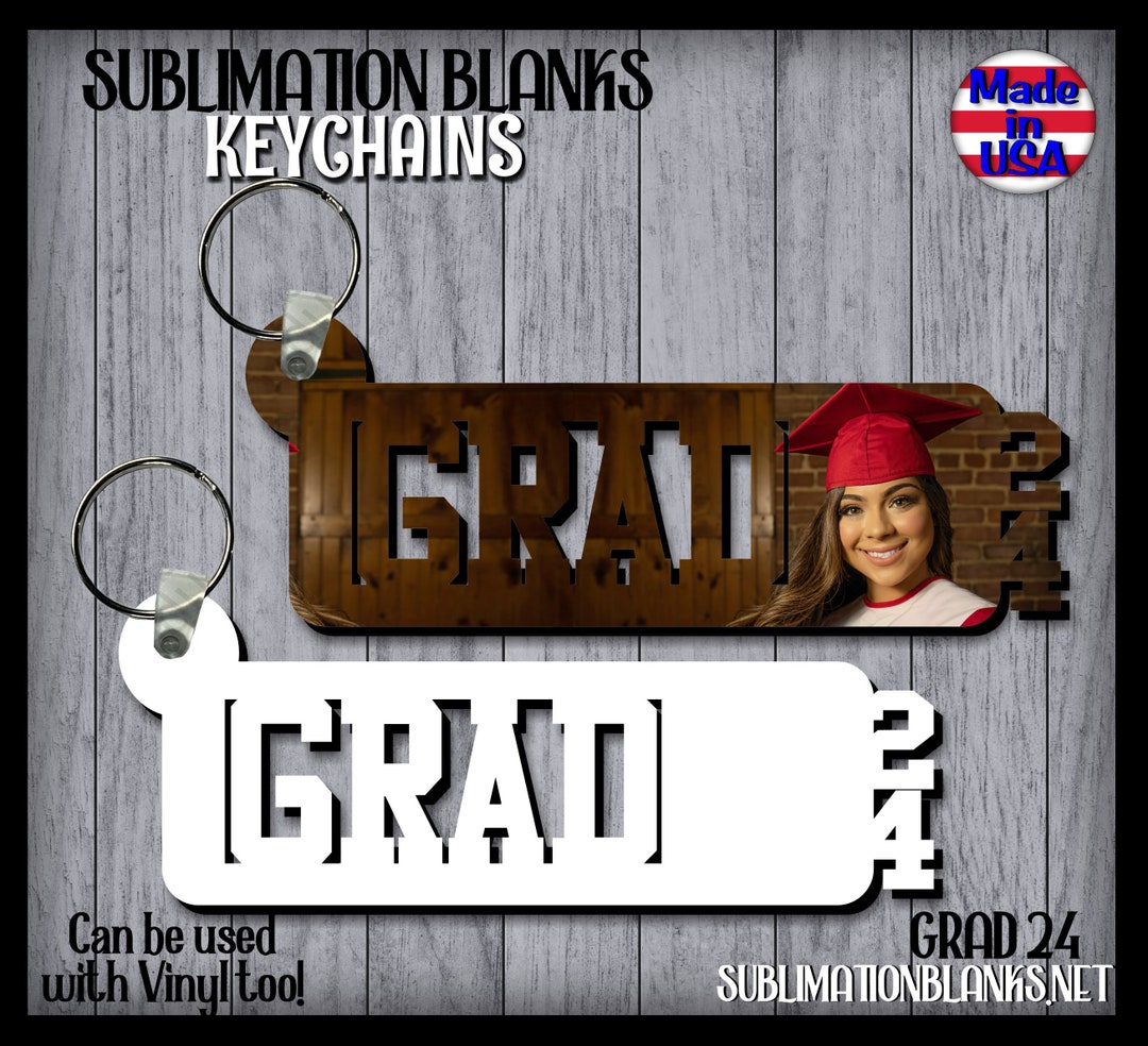 SUBLIMATION Blanks, KEYCHAINS, Grad, Graduation, Gifts, Personalized ...