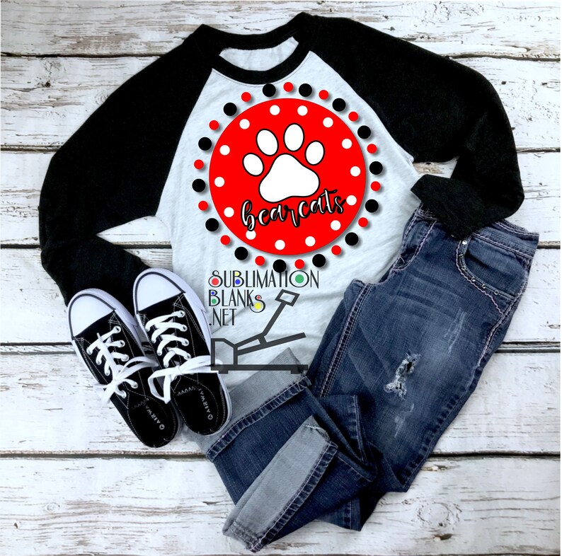 SVG PNG BEARCATS Paw Print Shirts Sublimation Designs - Etsy