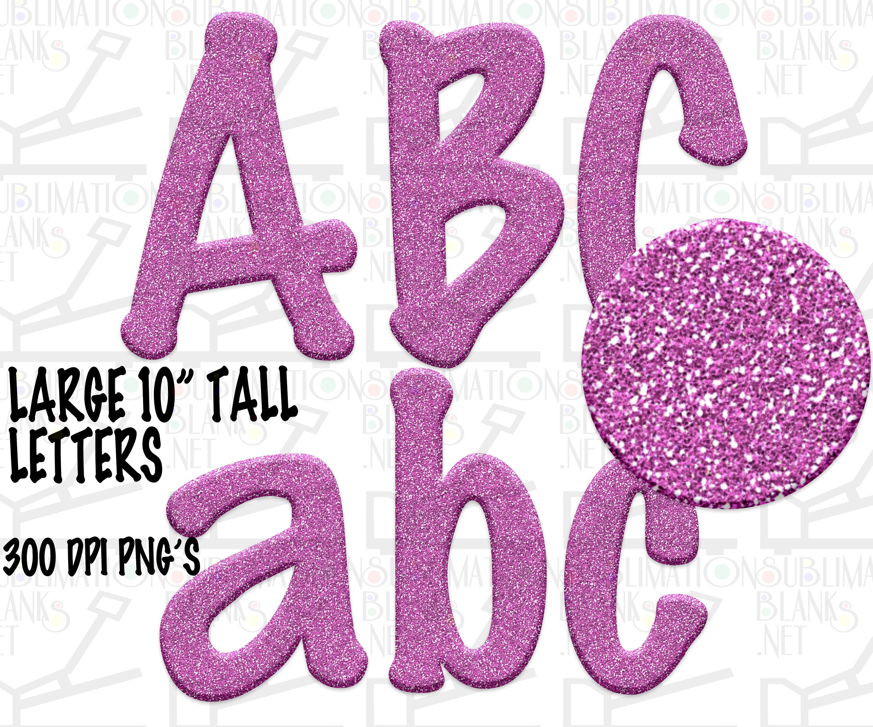 HOT PINK GLITTER Png Font Png Sublimation Designs Downloads | Etsy