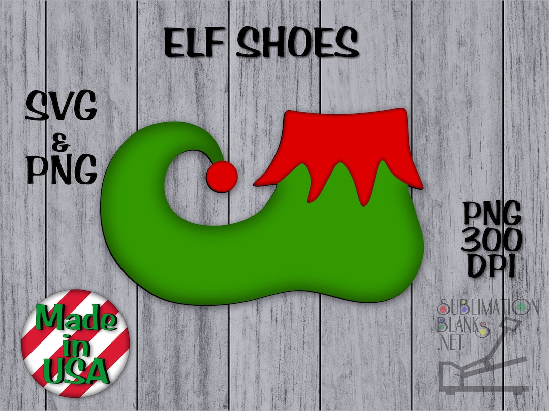 CHRISTMAS SVG Elf SHOE Svg Christmas Png Christmas Clipart Designs ...