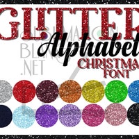 Green Glitter Letters, Numbers, Symbols PNG Files Digital Clip Art ...