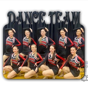 DANCE TEAM, FINISHED Product, Personalized Gift, Picture Frame, Custom ...