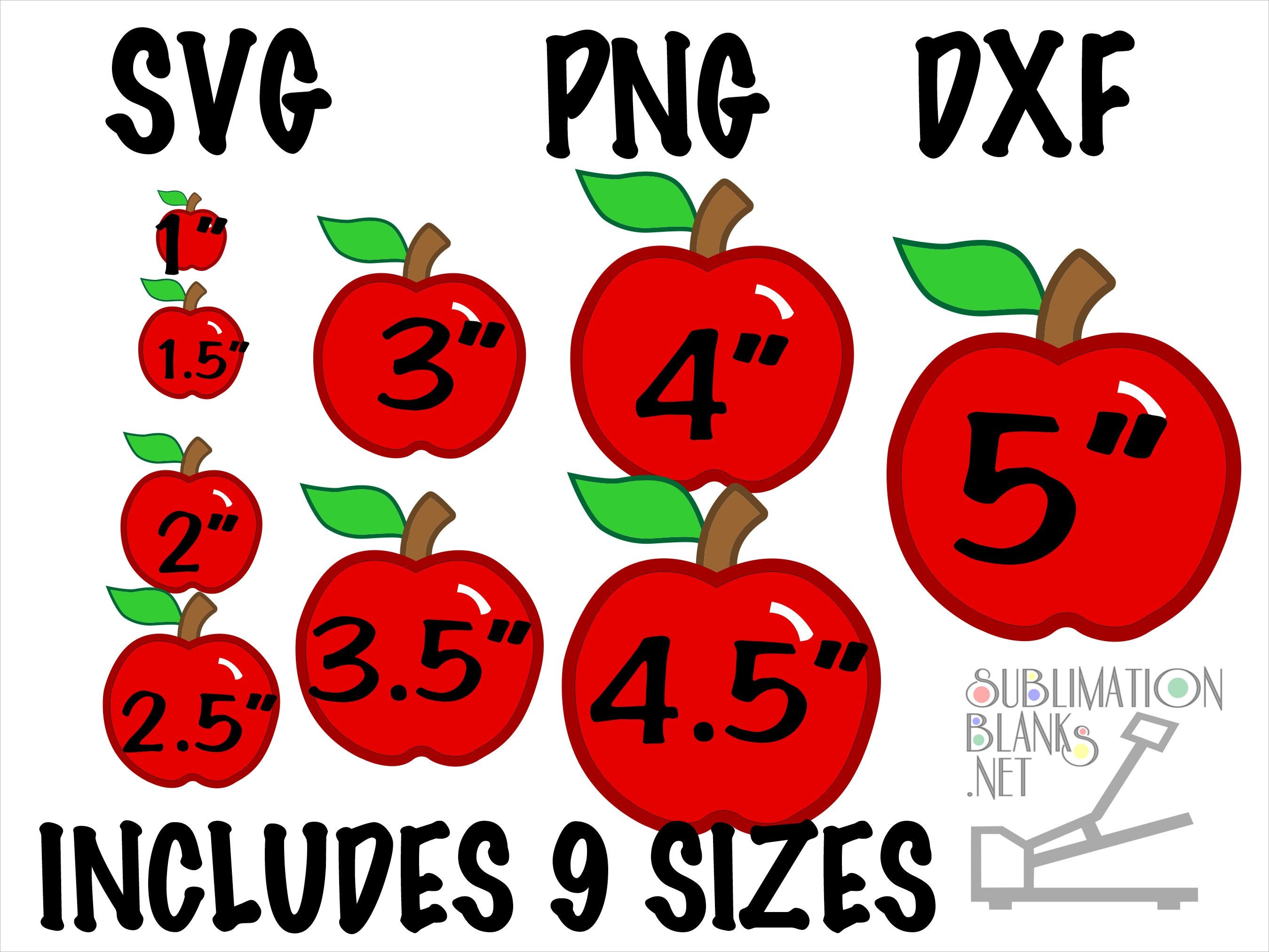 APPLE SVG APPLE Png Dxf Apple Clipart Sublimation Designs - Etsy