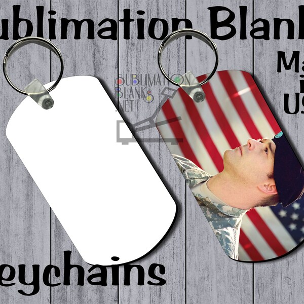 Dog Tag Keychain - Etsy