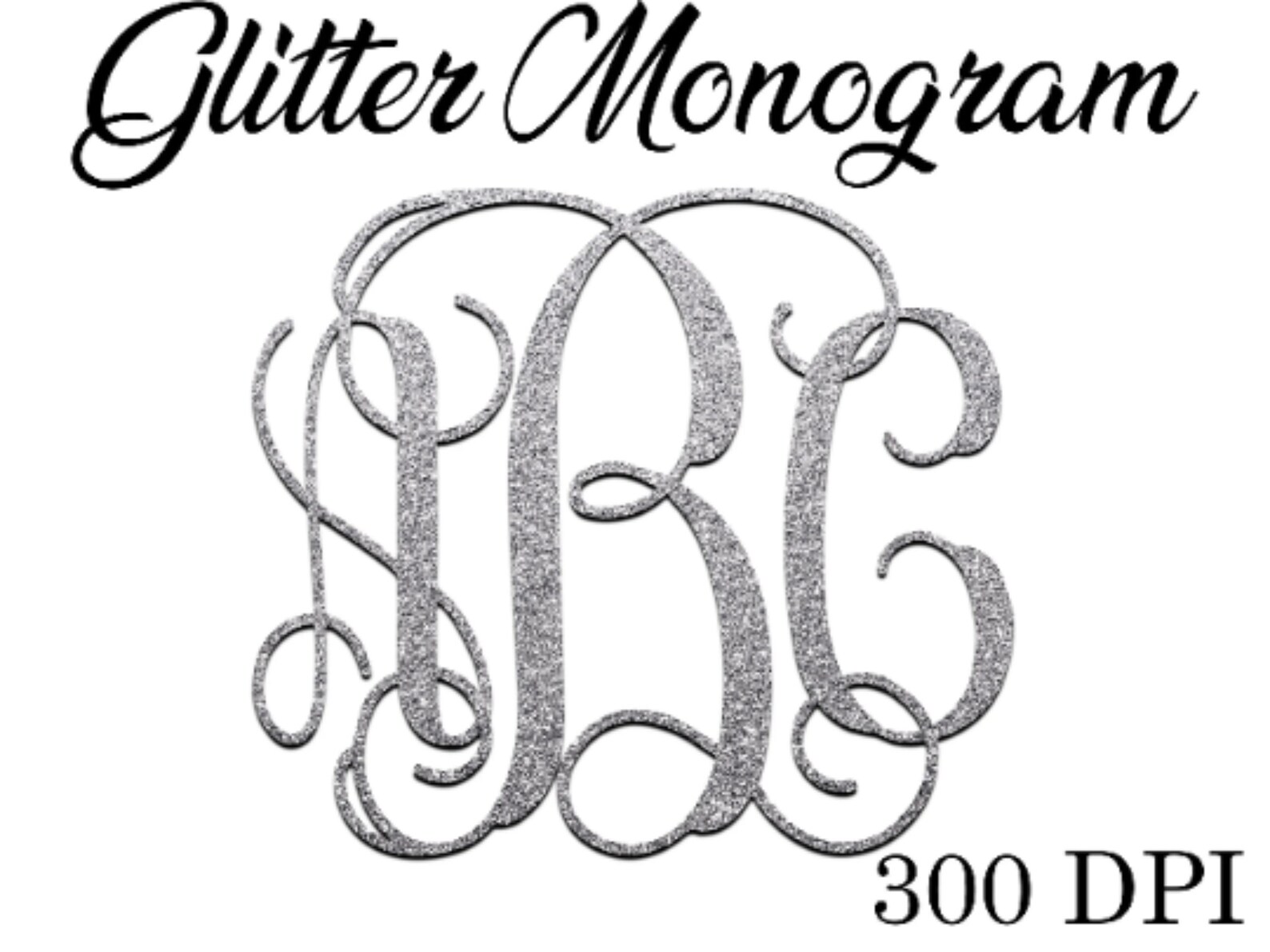 BLACK Glitter Monogram Alphabet Font Digital Download - Etsy