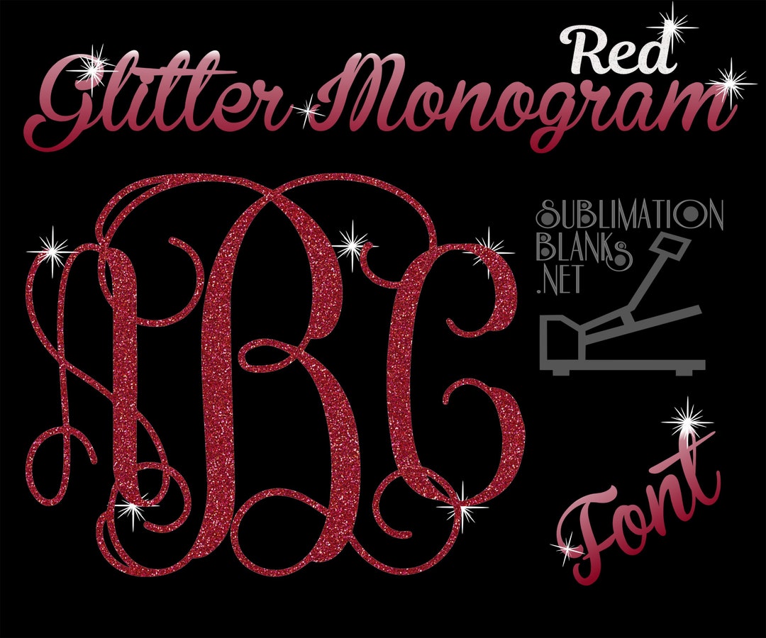 Red Glitter PNG Monogram Alphabet Font Christmas Valentines Day ...