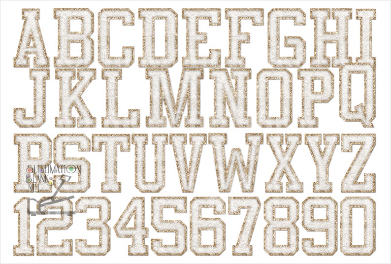 Digital CHENILLE Letters PNG Patches Varsity Alphabet - Etsy