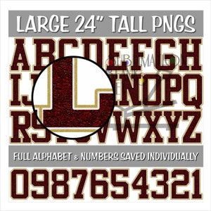 MAROON GOLD Glitter, CHENILLE Varsity Letters Png Patches Alphabet Font ...