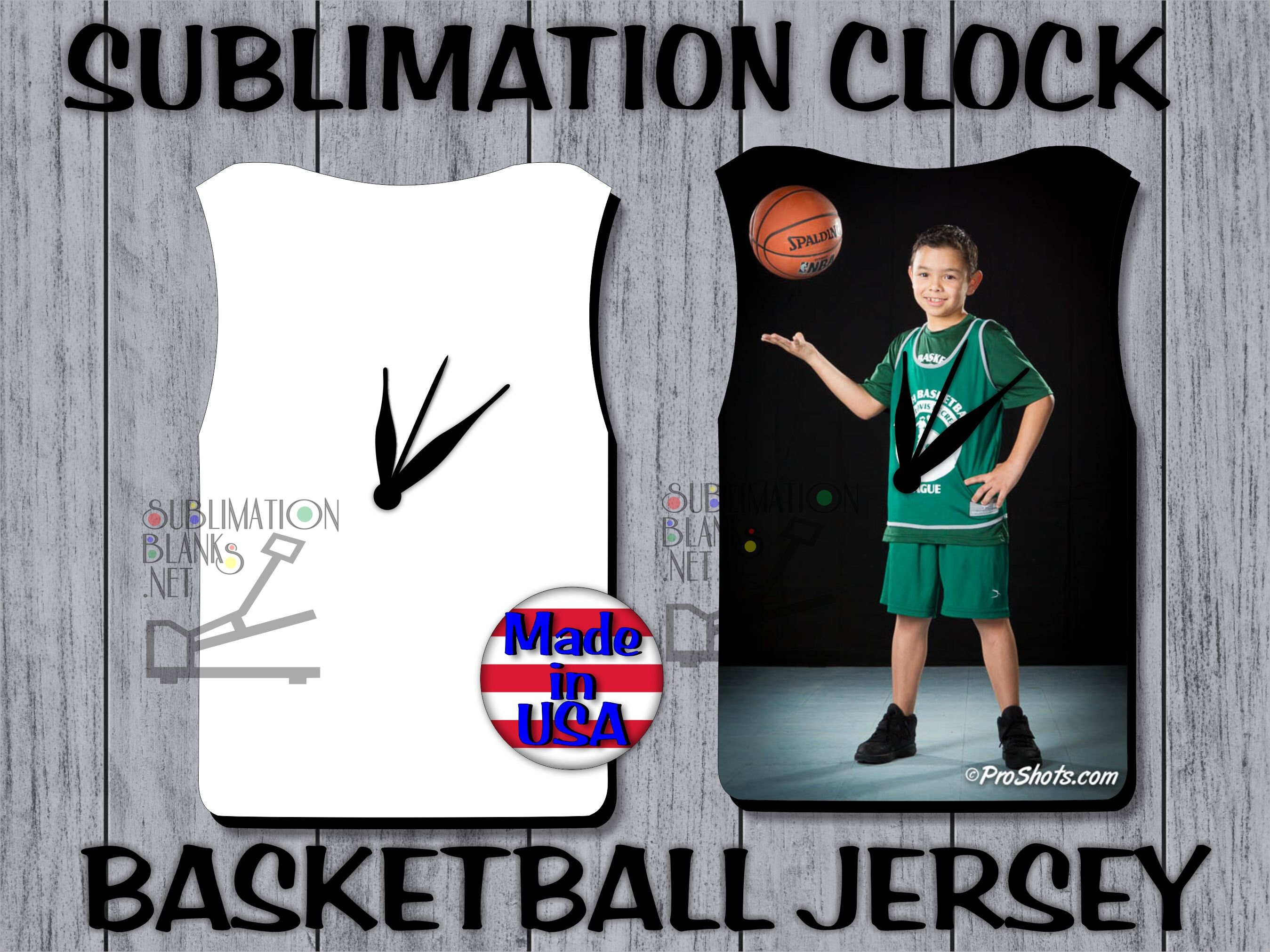 BASKETBALL Jersey CLOCK FACE Sublimation Blanks Unisub Photo - Etsy