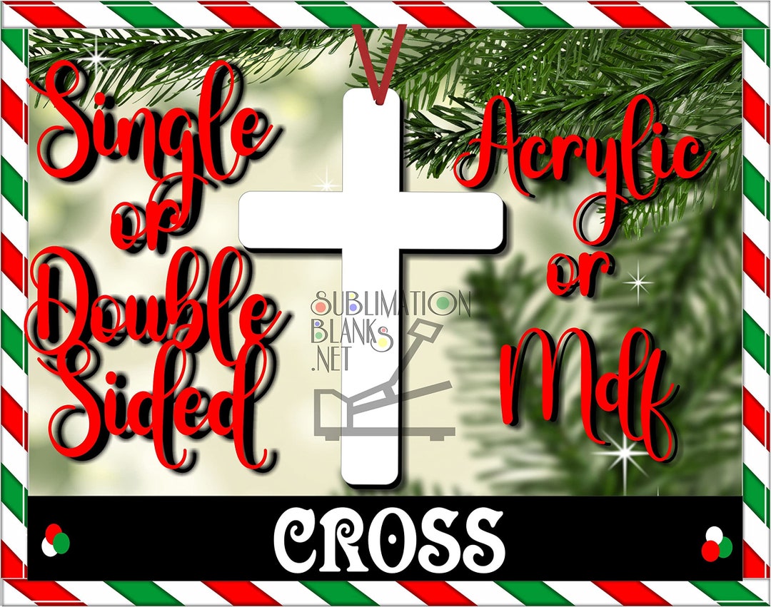 CROSS, Sublimation BLANKS, Christmas Ornaments, Mdf, Unisub, Diy ...