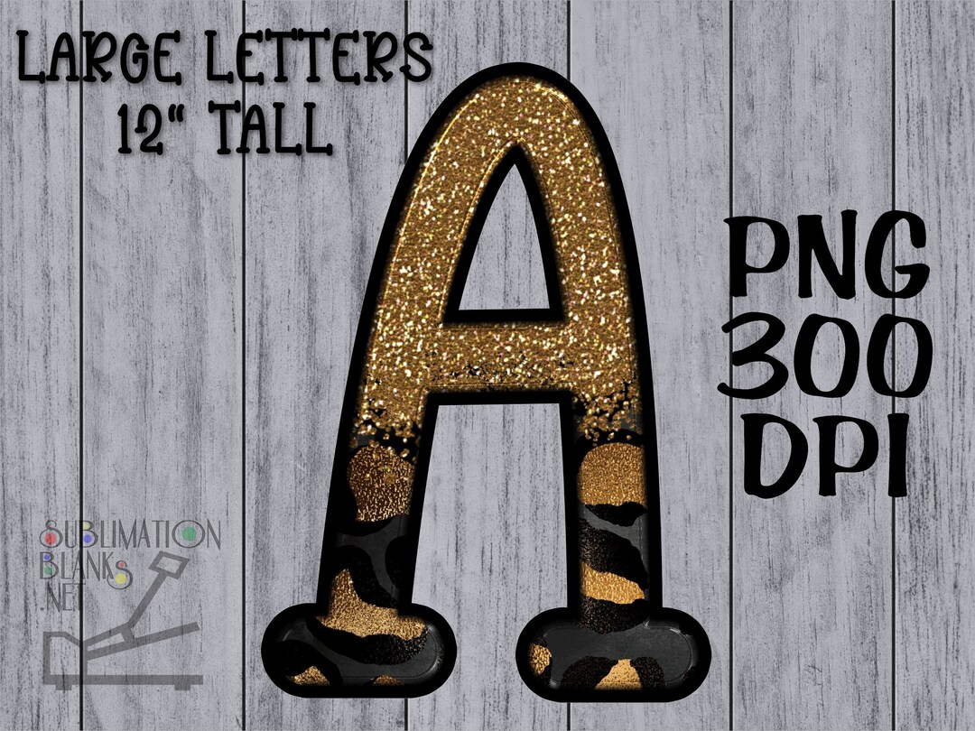 LEOPARD GLITTER Alphabet Letters PNG Doodle Font Sublimation Design ...