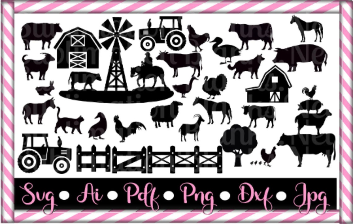 Farm Animal SVG FARM Farmhouse Svg Farm Animals Bundle - Etsy