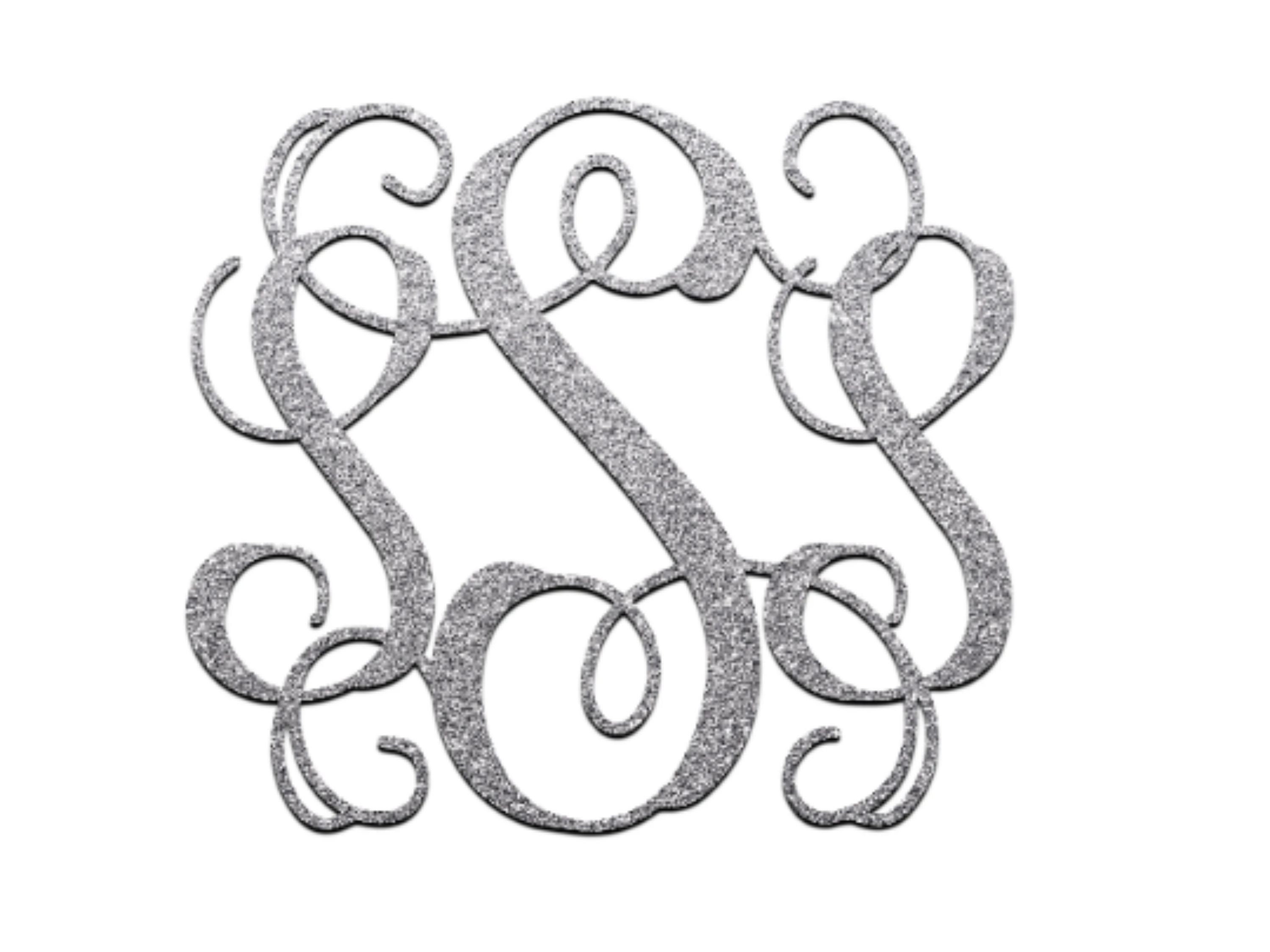 BLACK Glitter Monogram Alphabet Font Digital Download - Etsy