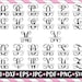 SPLIT Monogram FONT Svg Split Monogram Svg Vine Font svg Files Cut ...