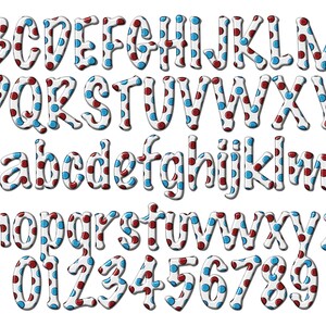 RED BLUE Png, DOODLE Font, Letters, Png, Alphabet, Monogram ...