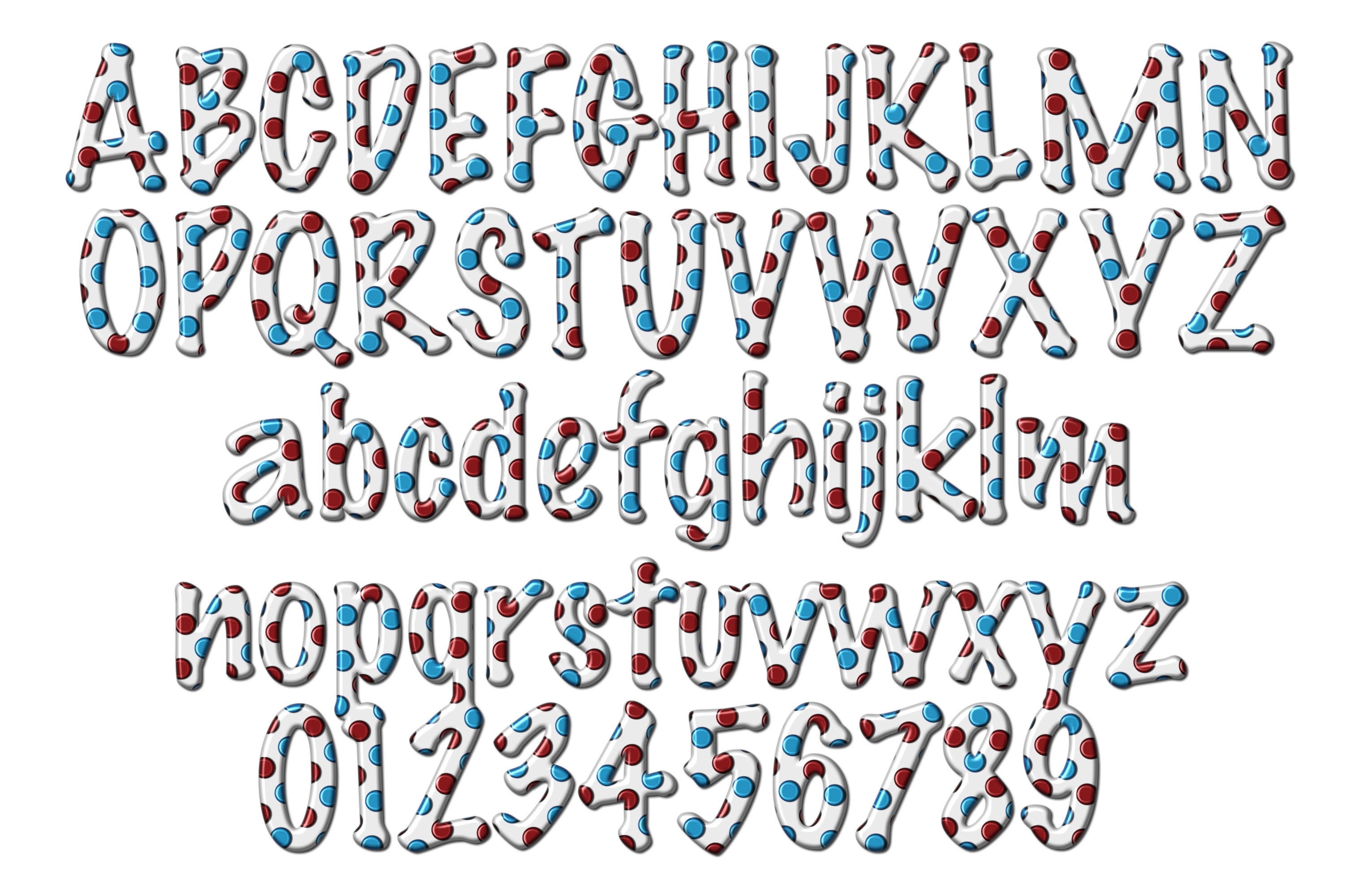 RED BLUE Png DOODLE Font Letters Png Alphabet Monogram | Etsy