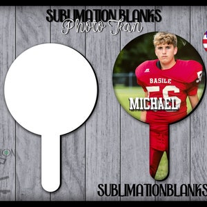 Ss Round SUBLIMATION PADDLE FAN Memorial Fan Graduation Fan Wedding Fan ...
