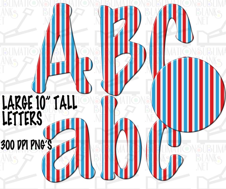 RED BLUE Png DOODLE Font Letters Png Alphabet Monogram - Etsy