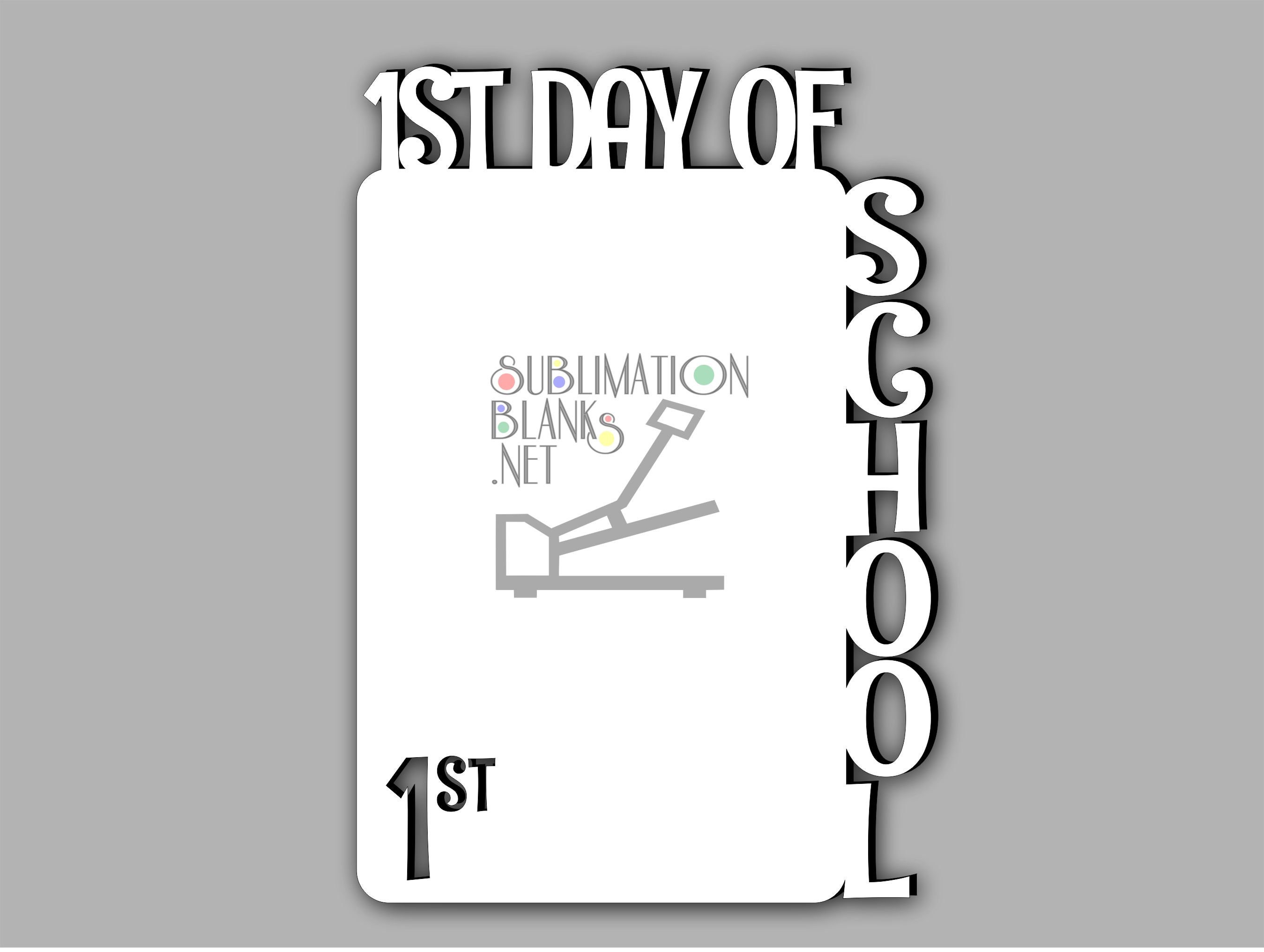 First Day of School 1st GRADE PICTURE Frames Sublimation | Etsy