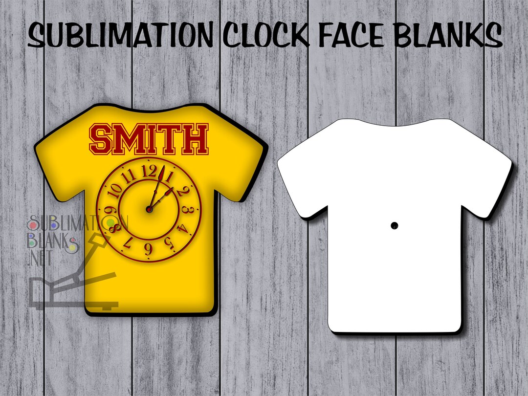 TSHIRT CLOCK FACE Blanks Sublimation Blanks Blanks for Sublimation ...