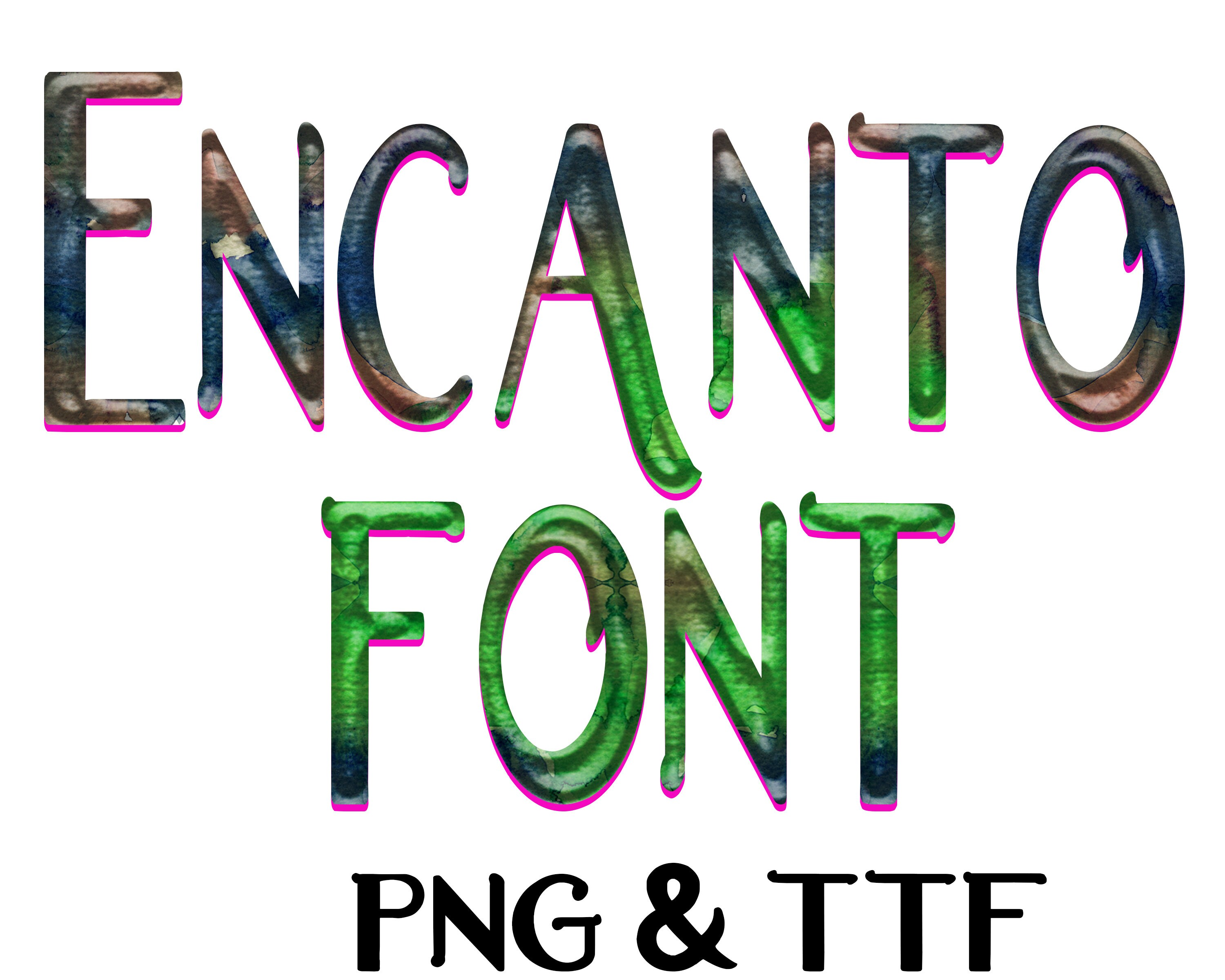 ENCANTO FONT TTF Png sublimation designs downloads | Etsy Schweiz