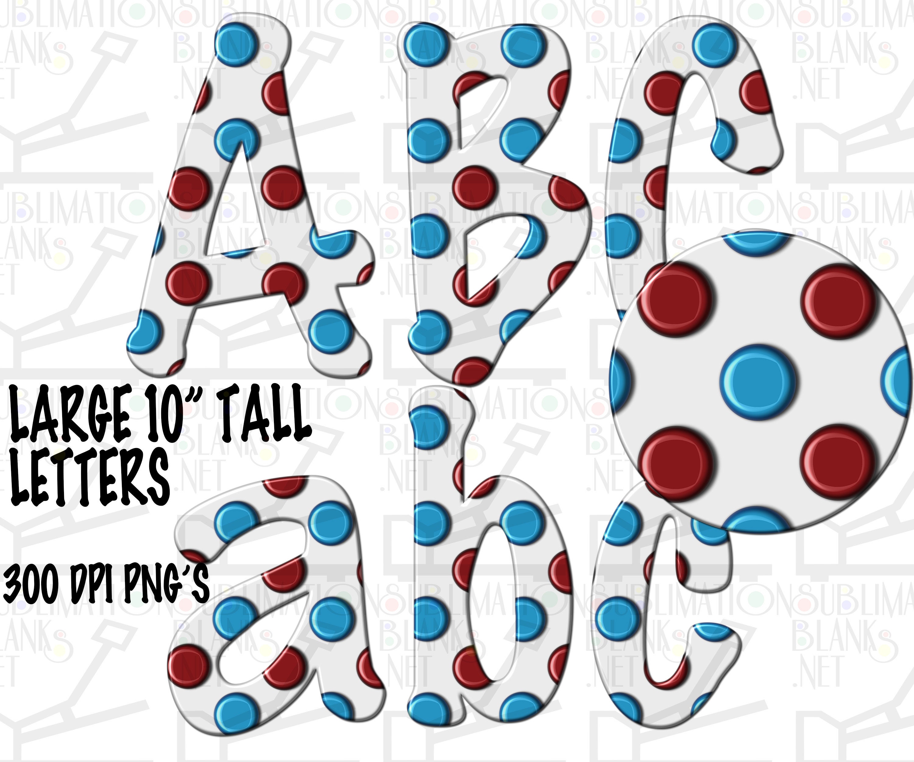 RED BLUE Png DOODLE Font Letters Png Alphabet Monogram | Etsy