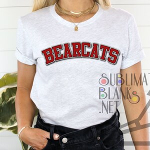 BEARCATS Png Red Silver Glitter Faux CHENILLE Patch Varsity Team Mascot ...