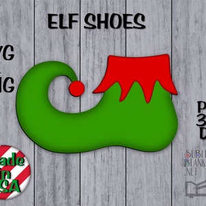 CHRISTMAS SVG Elf SHOE Svg Christmas Png Christmas Designs Sublimation ...