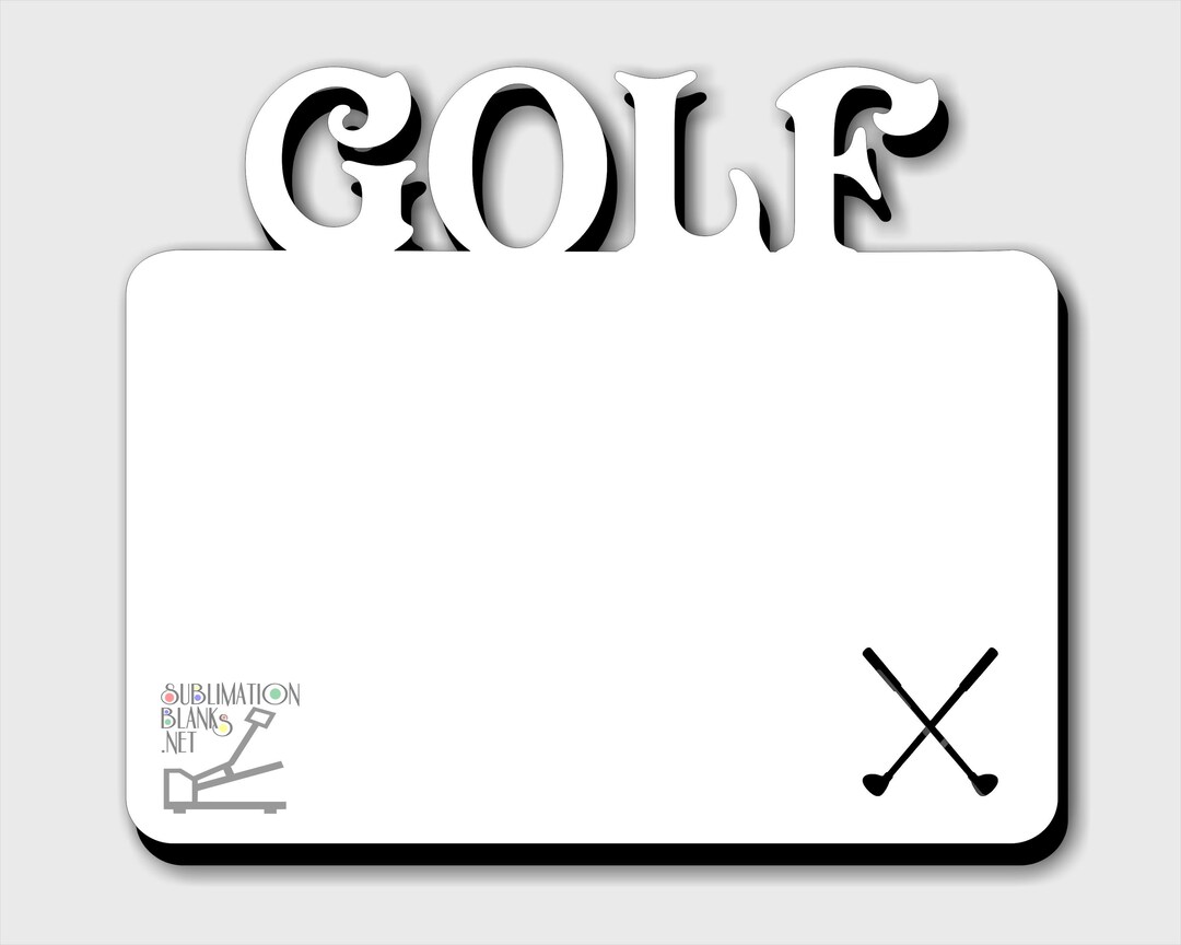 GOLF, GOLF CLUBS Corner, Picture Frame, Frames, Sublimation Blanks ...