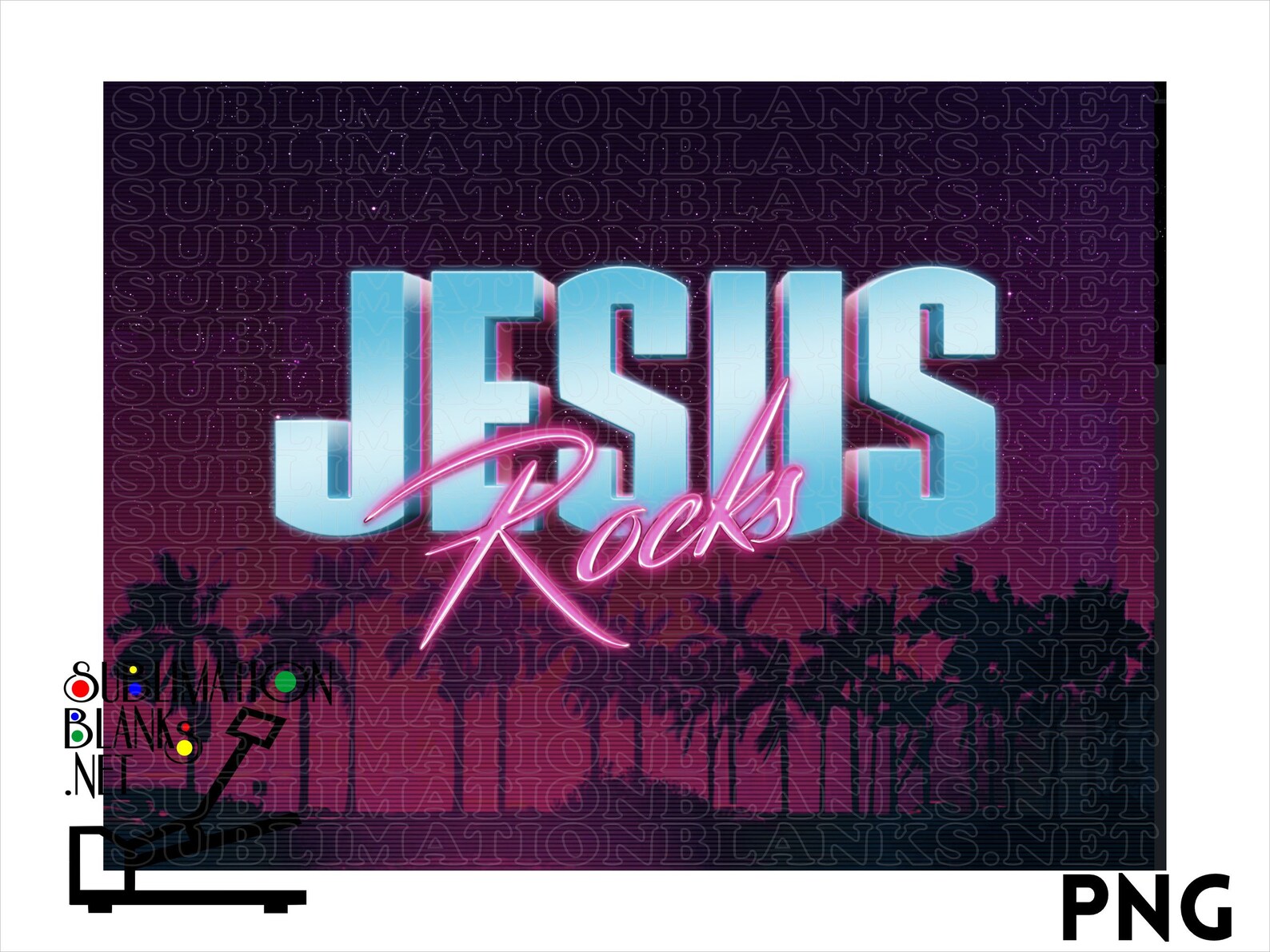 JESUS ROCKS Png 80's Png Christian Png Sublimation Designs - Etsy