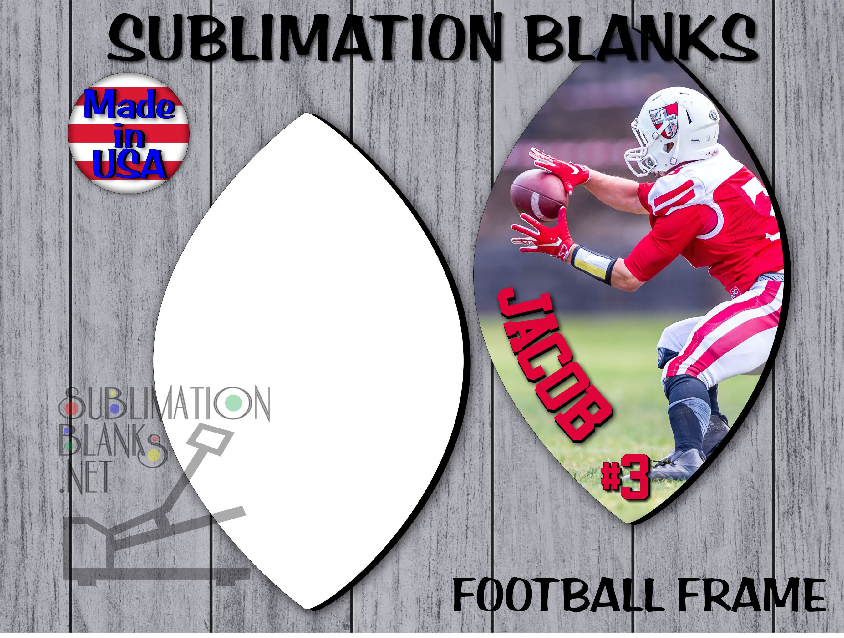 FOOTBALL Shape PICTURE Fames Sublimation BLANKS Photo Frame - Etsy