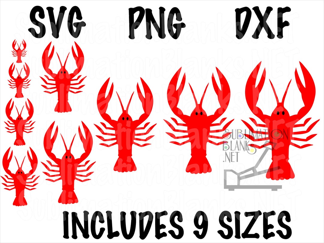 CRAWFISH SVG Crawfish Png Dxf Cajun Clipart Sublimation - Etsy
