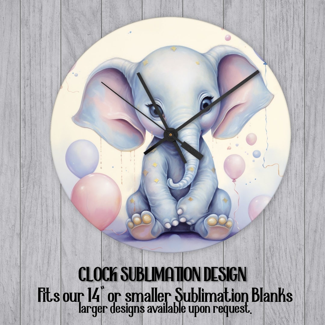 3d Nursery Baby Animals PNG Printable Nursery Theme Clock Face ...