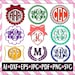 MONOGRAM FRAME Svg MONOGRAM Bundle Cut Files Cricut Silhouette - Etsy