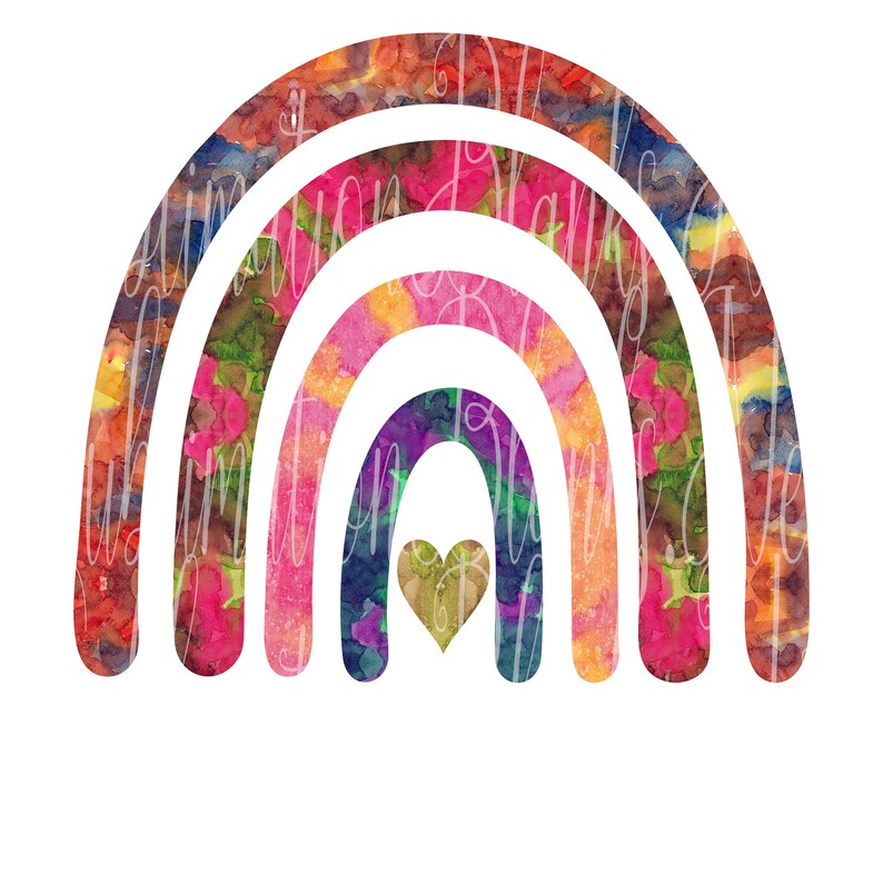 WATERCOLOR RAINBOW Png Boho Rainbow Autumn Png Boho Rainbow - Etsy