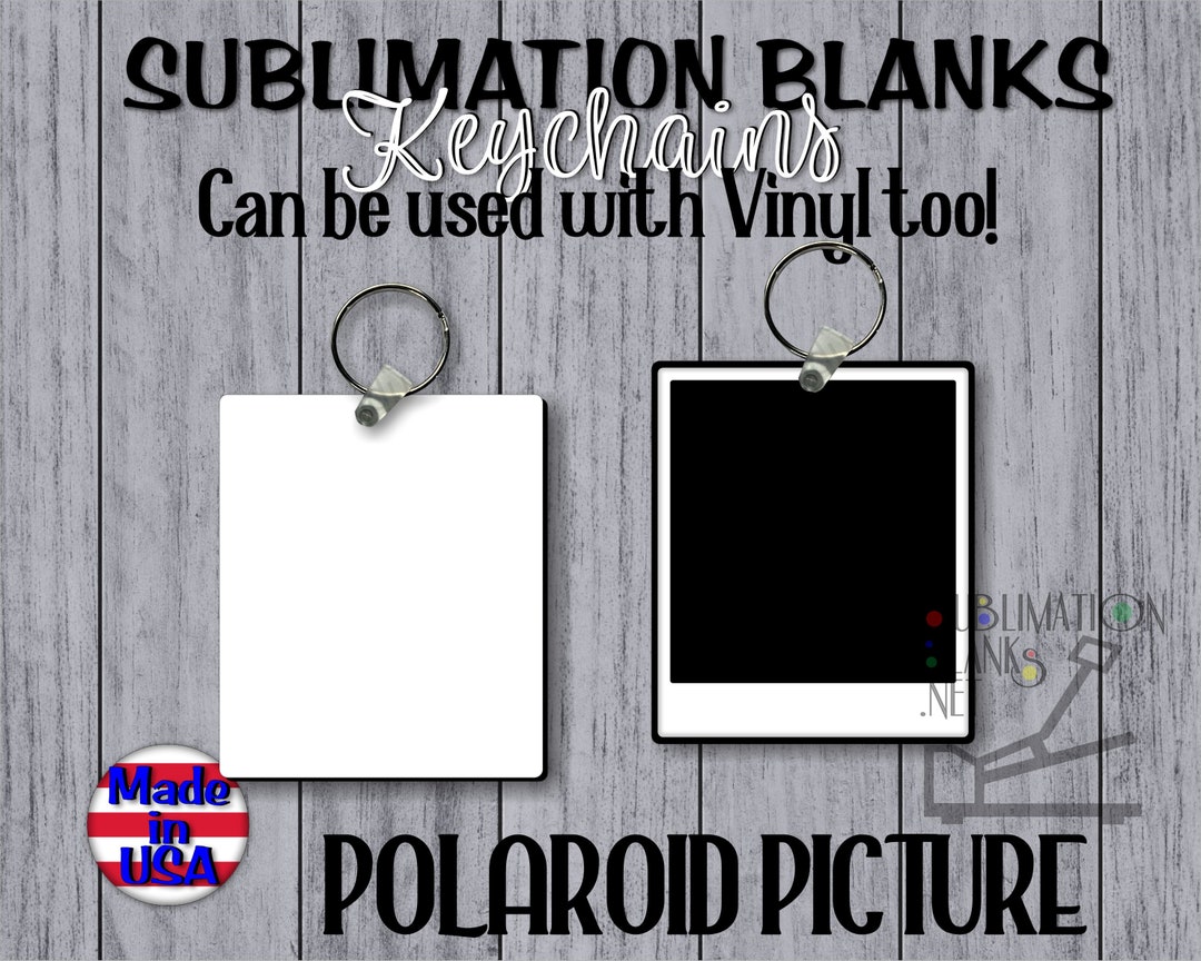 Double Sided POLAROID Picture SUBLIMATION Blanks KEYCHAIN - Etsy