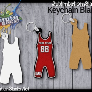 Set of 3 - DIY - WRESTLING SINGLET - Keychain Blanks Sublimation Blanks ...