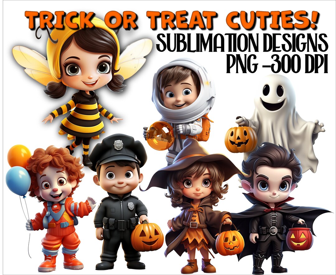 66 HALLOWEEN Png Trick or Treat Cuties Sublimation Designs - Etsy