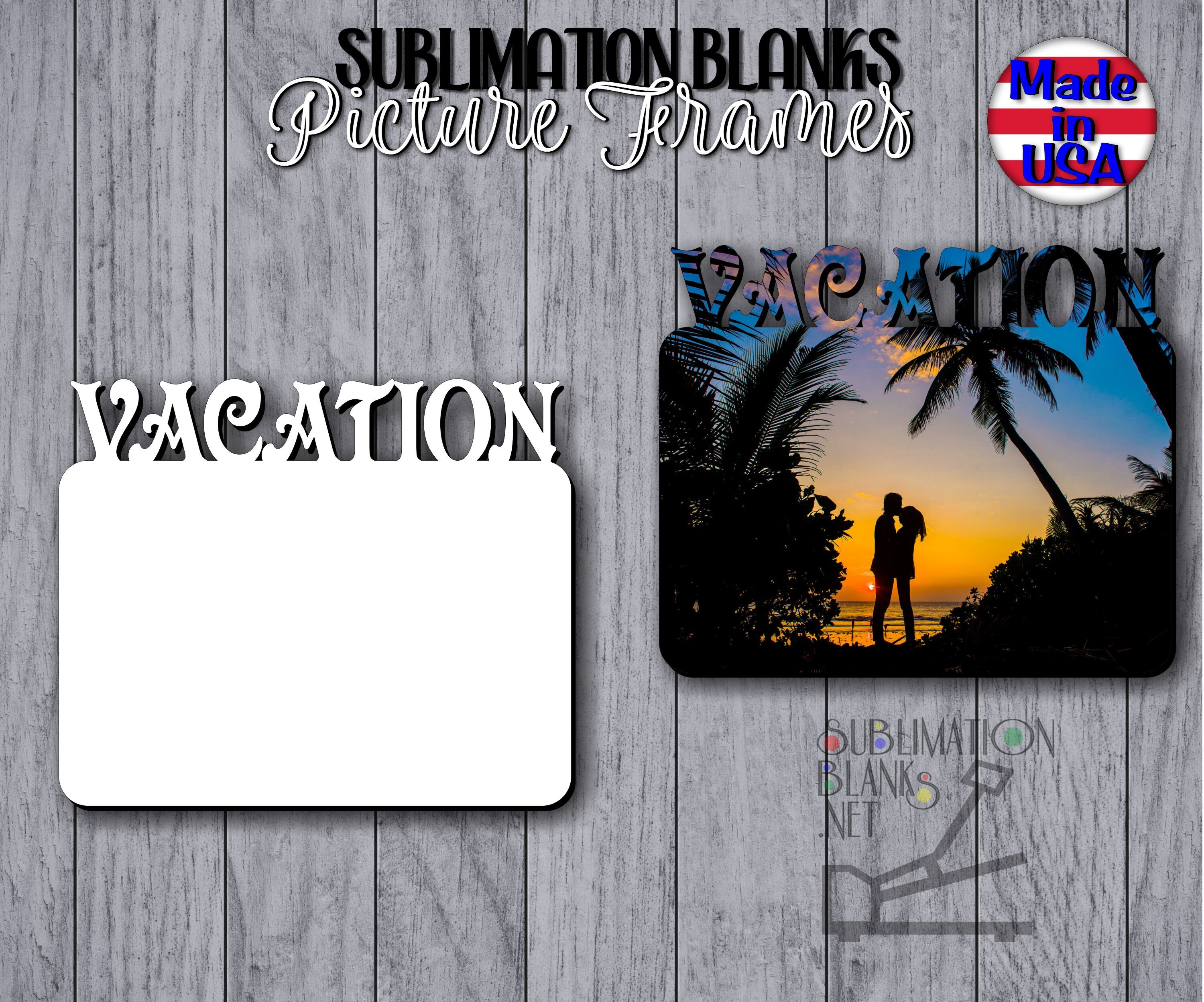 VACATION PICTURE Frames Sublimation Blanks Unisub Blanks for - Etsy