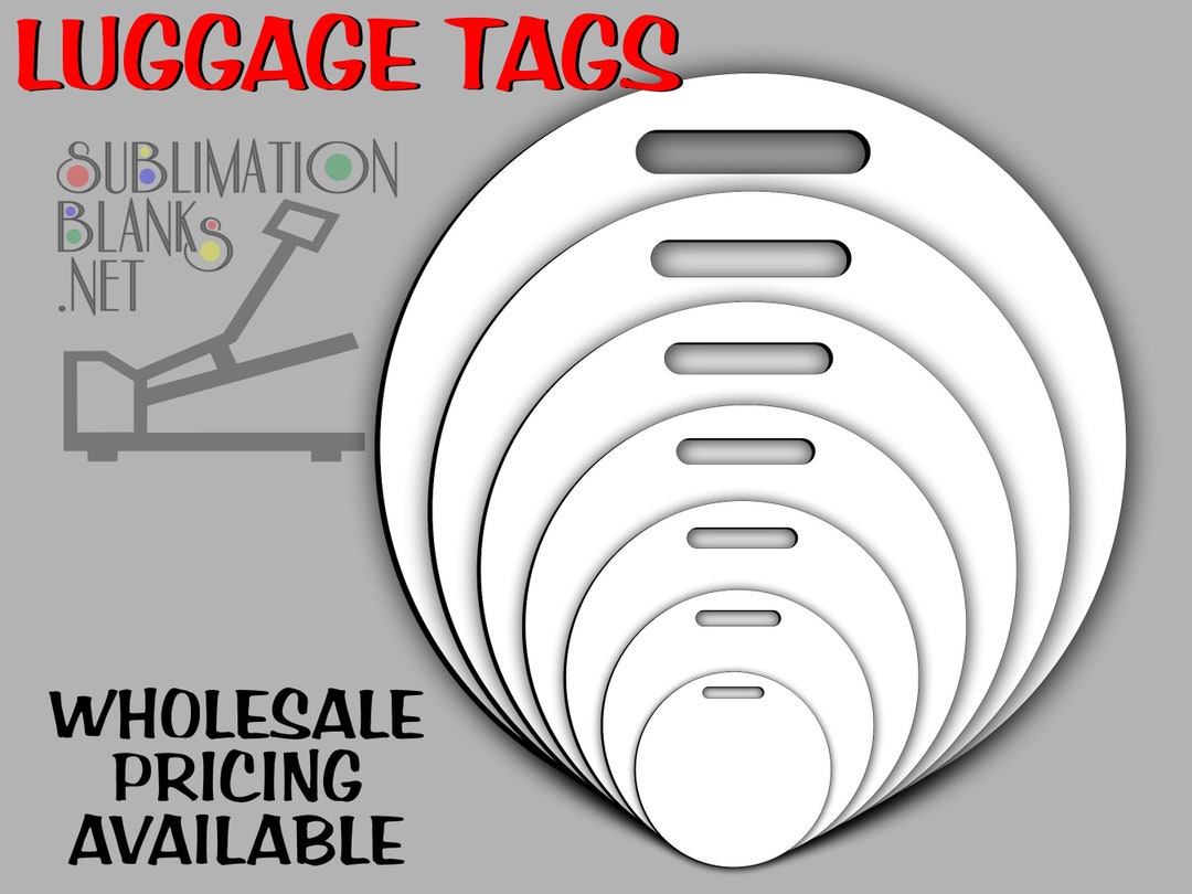 White Acrylic Blanks Round, Sublimation Round Bag Tag Blanks, Bag Tags ...