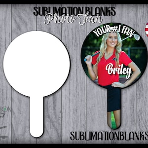 Ss Round SUBLIMATION PADDLE FAN Memorial Fan Graduation Fan Wedding Fan ...
