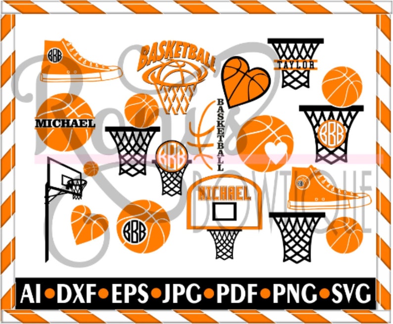 Monogram SVG BASKETBALL Svg split Monogram Svg Basketball - Etsy