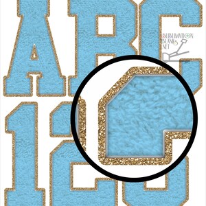 8 SETS Faux Chenille Alphabet PNG Varsity Letters, Sublimation Designs ...