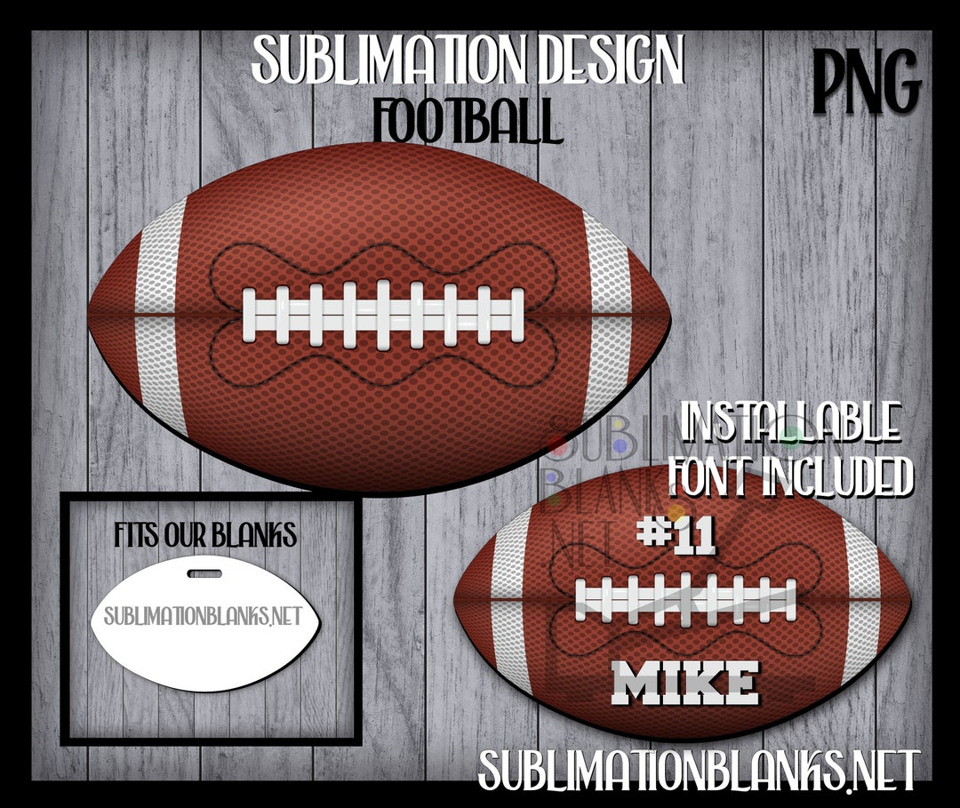 FOOTBALL PNG Sublimation Designs Digital Download Athletic FONT ...