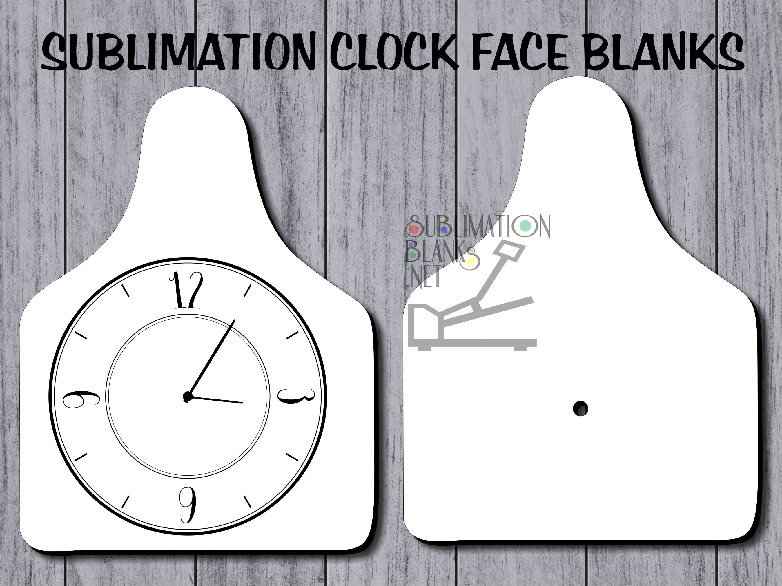 Cattle Ear Tag Farmhouse CLOCK FACE Sublimation Blanks Blanks - Etsy