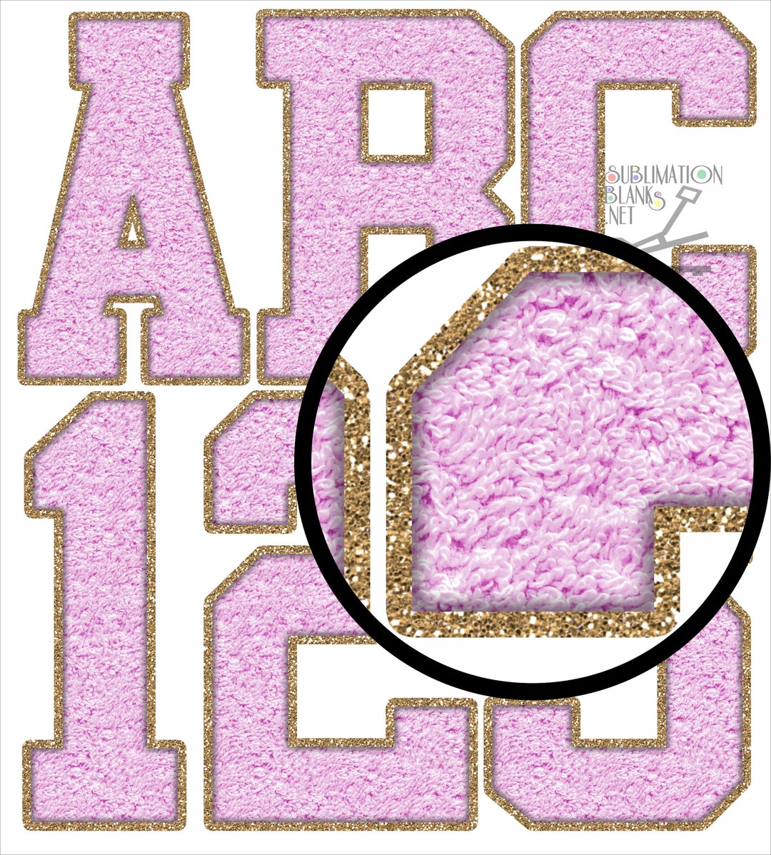 VALENTINES Day Png PINK Gold Glitter Faux CHENILLE Patches Letters Png ...