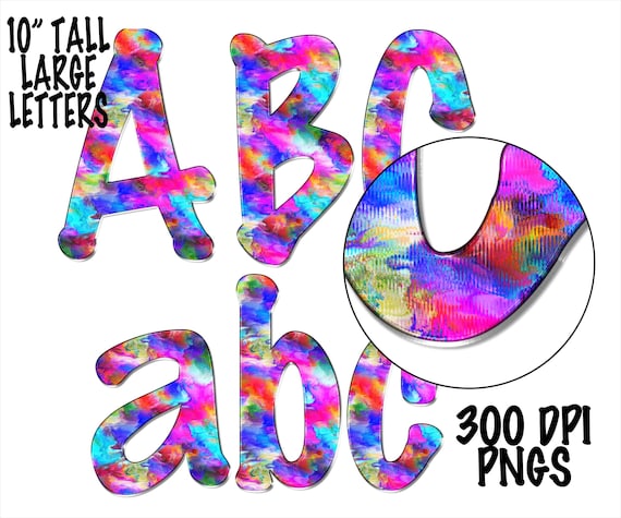 WATERCOLOR Png ALPHABET Png Font Png Sublimation Designs | Etsy